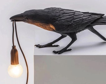Raven Crow Wall Lamp - Etsy