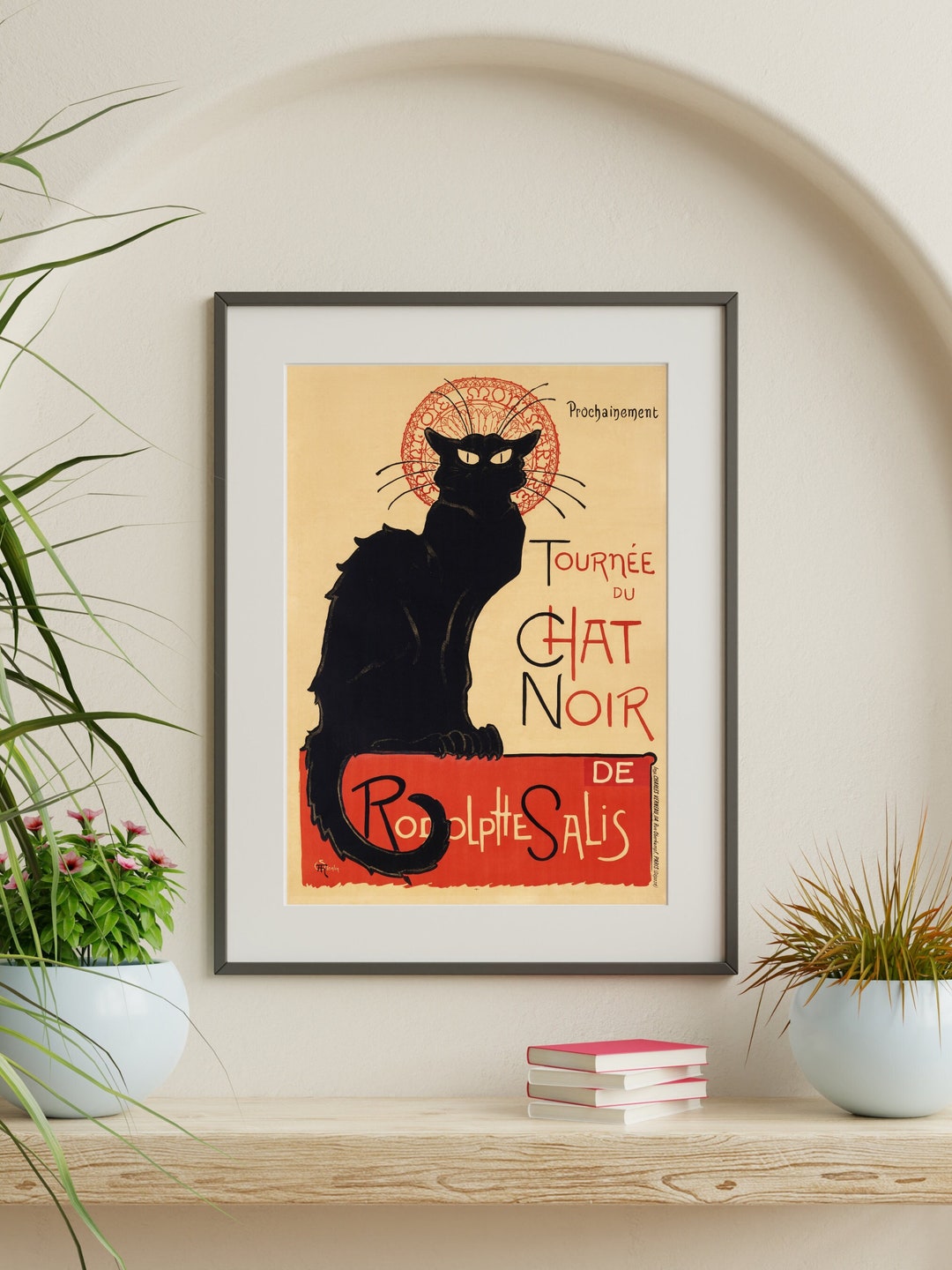 Le Chat Noir Poster: Vintage Black Cat Art Nouveau Print (digital ...