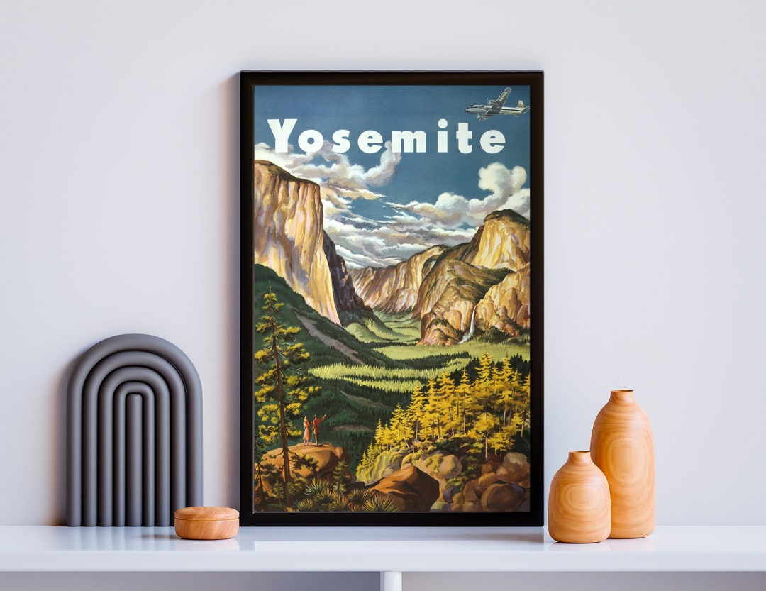 Vintage Yosemite National Park Matte Travel Poster | 1940s United ...