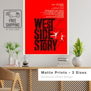 Vintage West Side Story Movie Poster: Classic Musical Art Print - Etsy UK