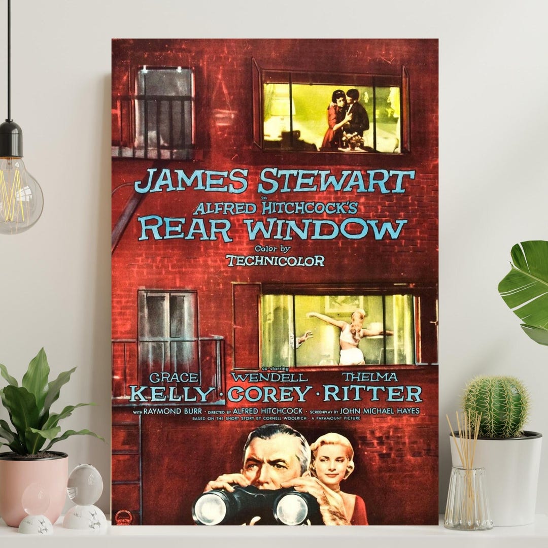 Rear Window 1954 Movie Poster Print - Hitchcock Wall Art - Etsy
