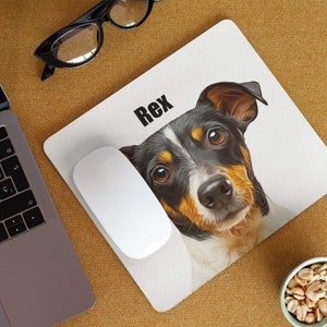Pet Mouse Pad With Custom Photo and Name, Personalized Dog Cat Non Slip ...