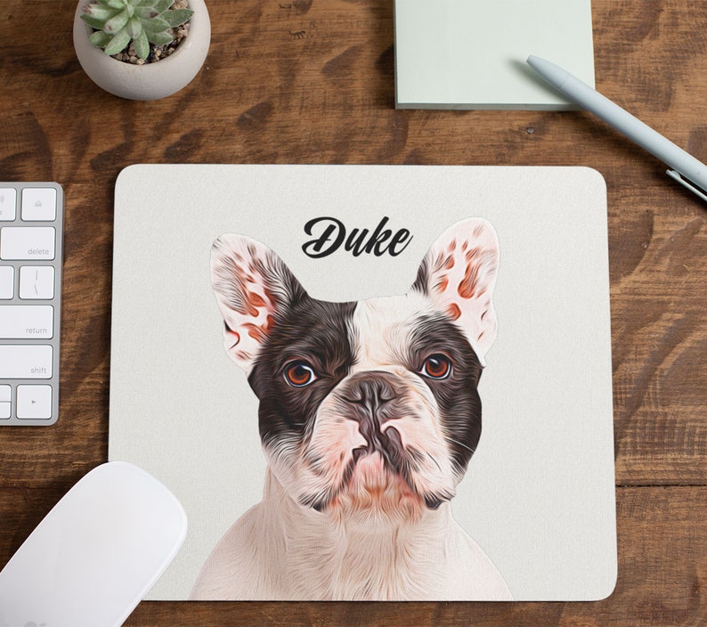 Pet Mouse Pad With Custom Photo and Name, Personalized Dog Cat Non Slip ...