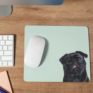 Pet Mouse Pad With Custom Photo and Name, Personalized Dog Cat Non Slip ...