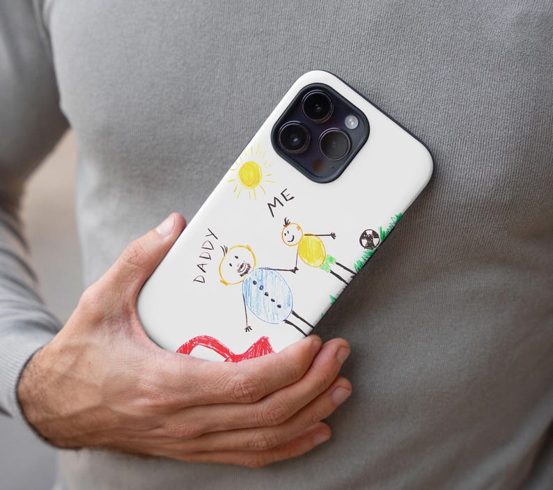 Custom Kids Art Phone Case – Personalized Child Drawing Artwork Gift ...