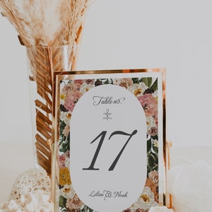 Boho Wedding Table Numbers, Printable Table Numbers, Boho Wedding Decor ...
