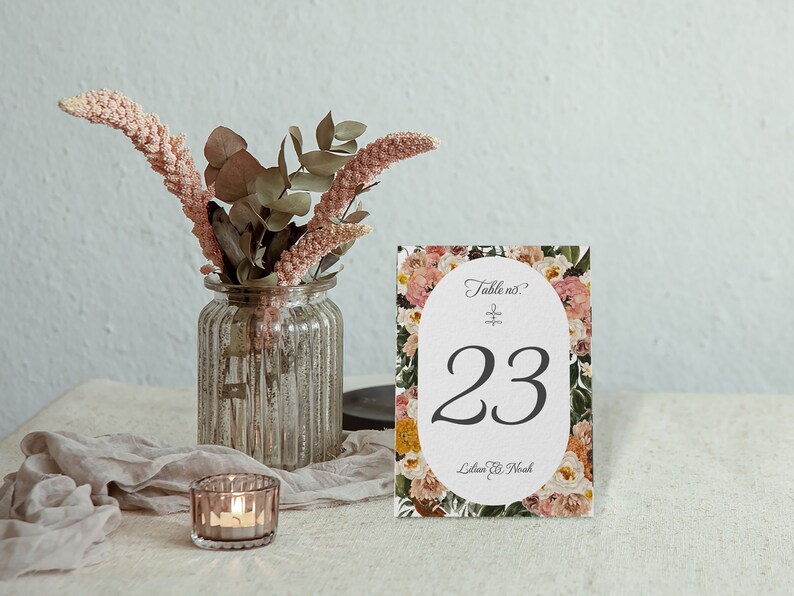 Boho Wedding Table Numbers, Printable Table Numbers, Boho Wedding Decor ...