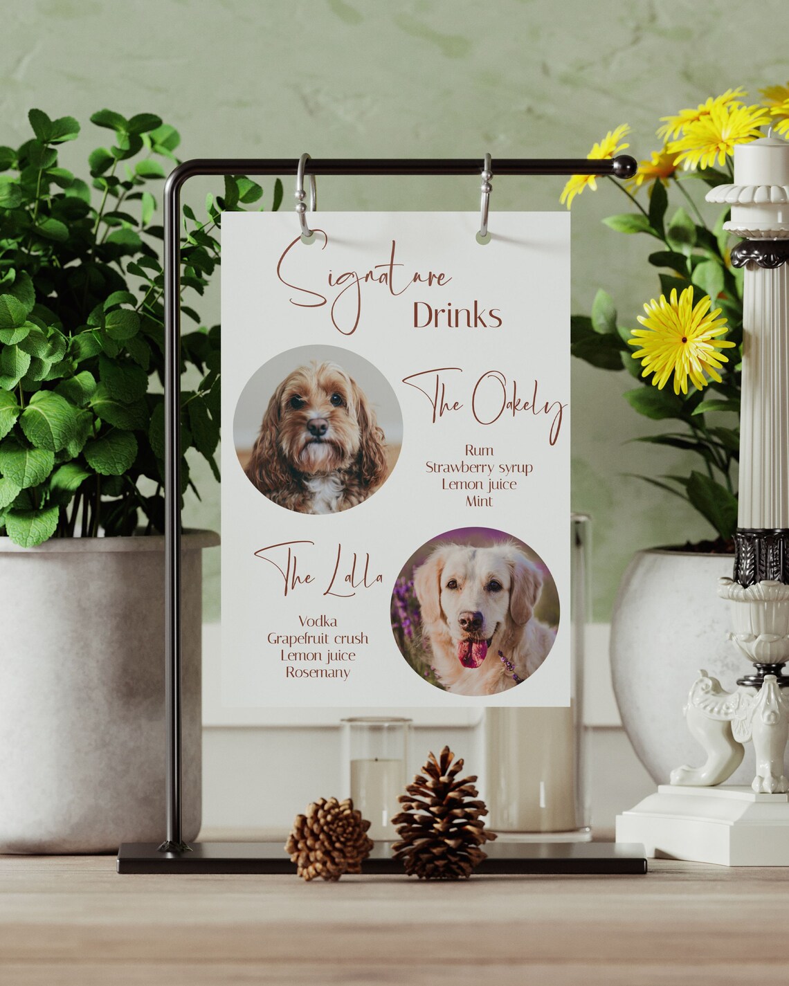 Pet Signature Cocktail Sign Dog Signature Drink Sign - Etsy