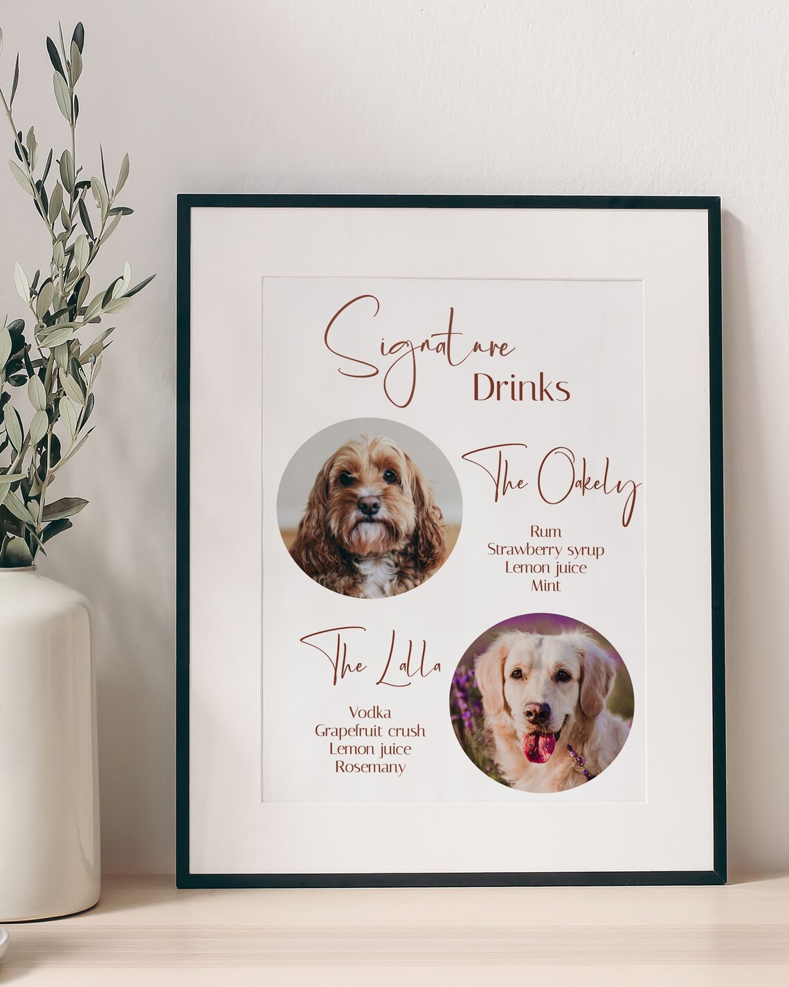 Pet Signature Cocktail Sign Dog Signature Drink Sign - Etsy