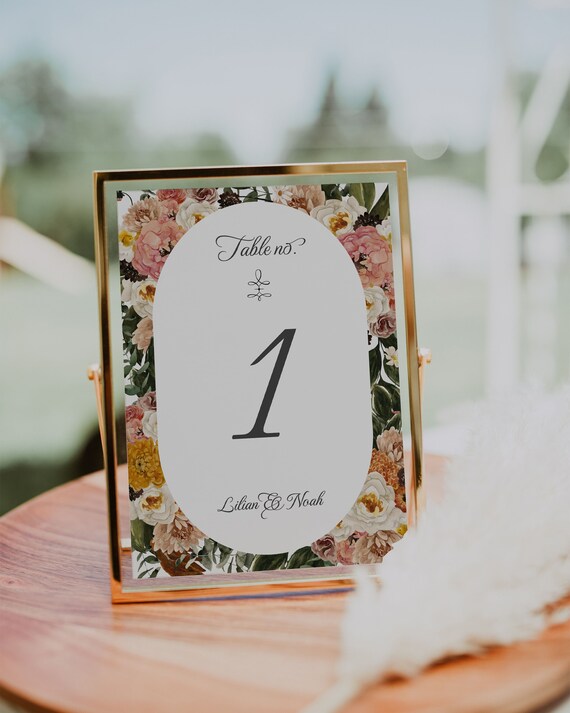Boho Wedding Table Numbers Printable Table Numbers Boho - Etsy