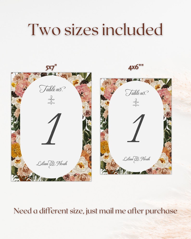 Boho Wedding Table Numbers Printable Table Numbers Boho - Etsy