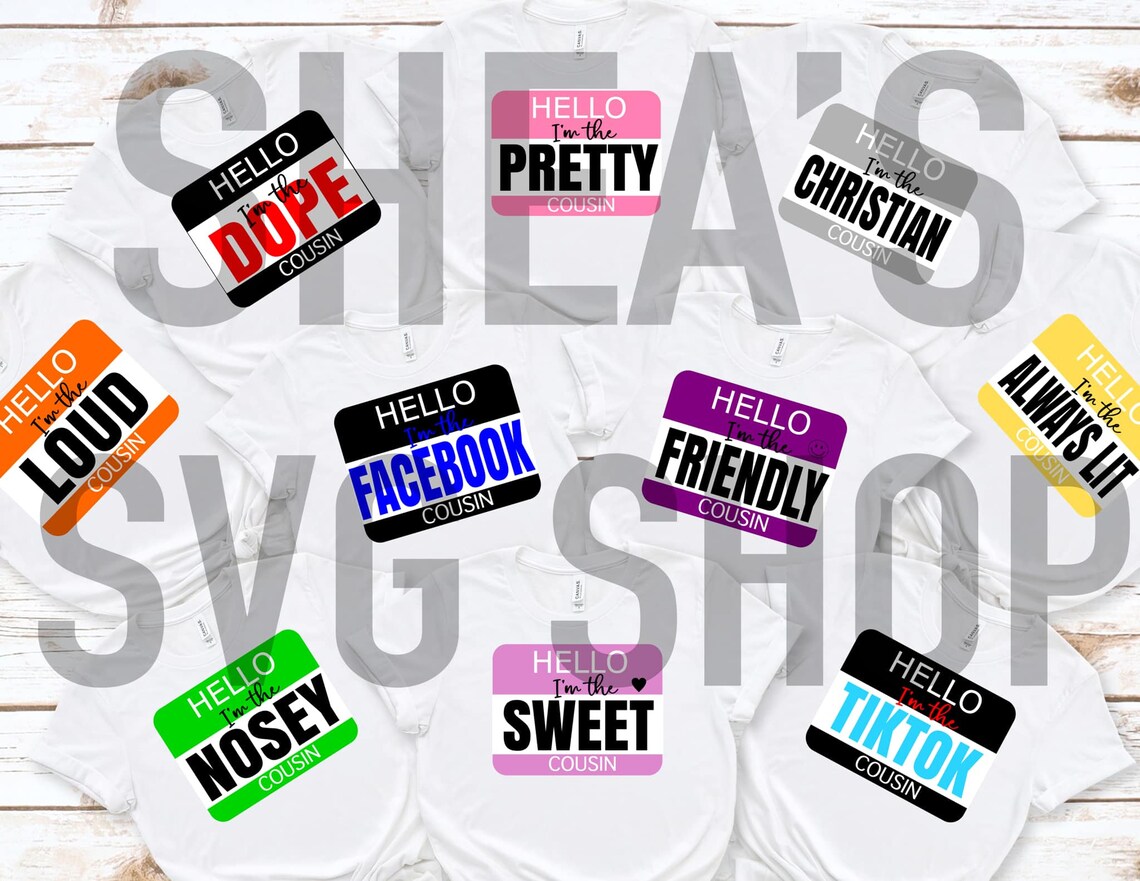 Hello Cousin SVG Bundle Cousins Digital Design Cousins - Etsy