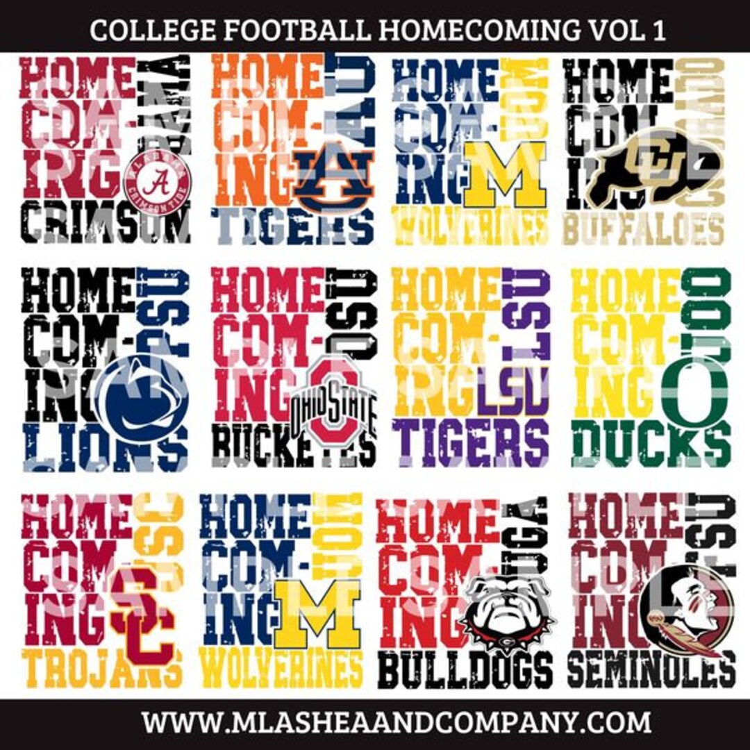 College Football Homecoming SVG PNG football Jersey SVG Digital Files ...