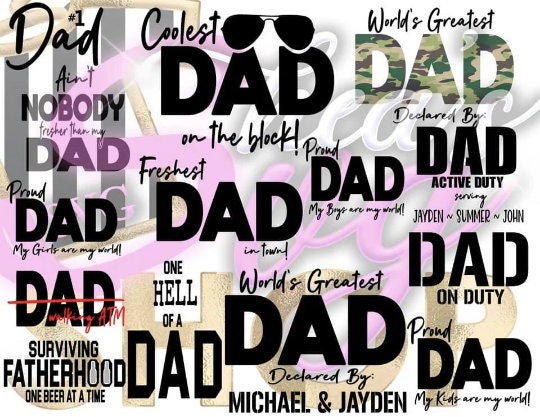 Dad Svg Bundle Dad Svg Fathers Day Svg Bonus Dad Svg Daddy - Etsy
