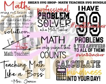 Math Teacher SVG / Commercial Use / Cut File / Cricut / - Etsy