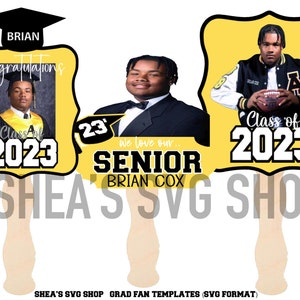 Senior Fan Templates 2023 Graduation Fans Templates SVG Files Cricut ...