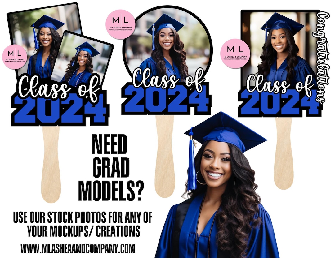 Grad Models graphics PNG Files Graduate Mock-ups Cap & Gown Female ...