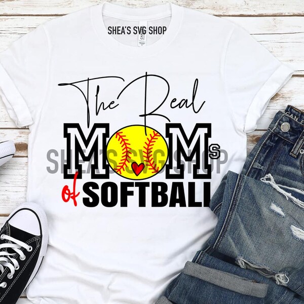 The Real Softball Moms Svg - Etsy