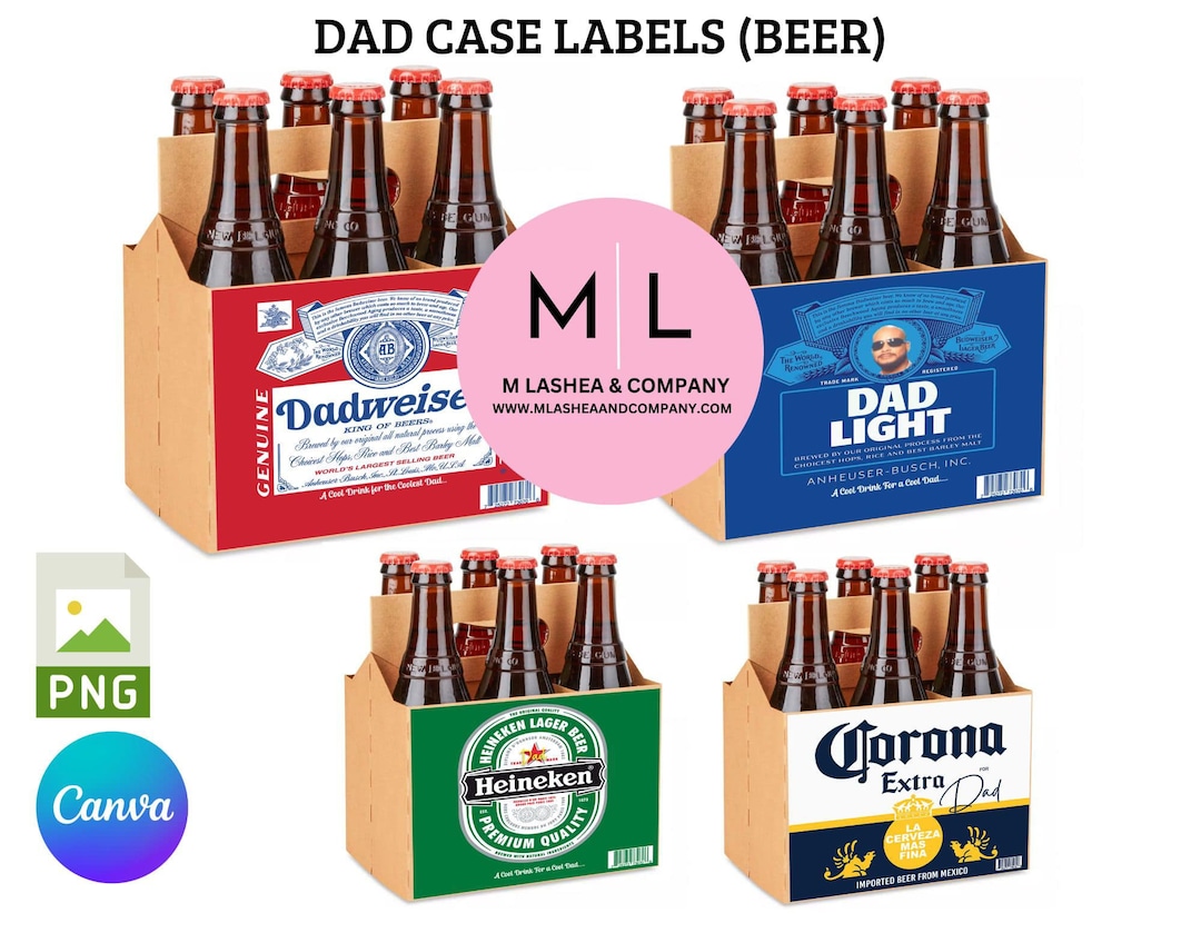 Dad Case Labels beer Custom Gift Ideas for Dad Digital Files Canva ...