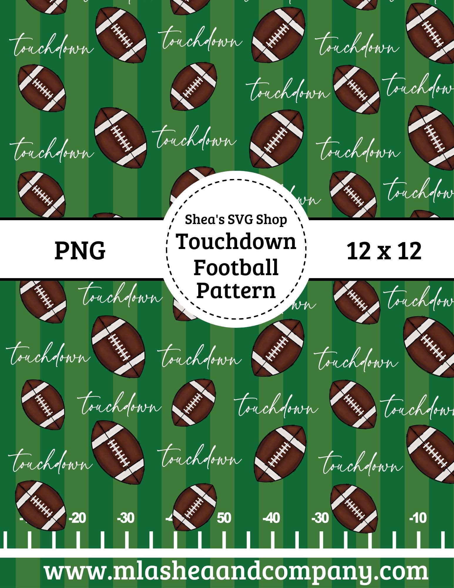 Seamless Football Pattern Touchdown PNG Digital Paper - Etsy