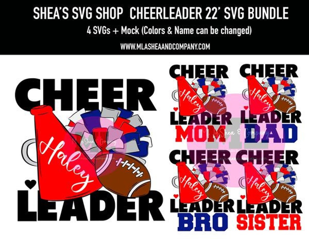 Cheerleader SVG Bundle, Cheer, Digital Cut Files, Instant Download ...