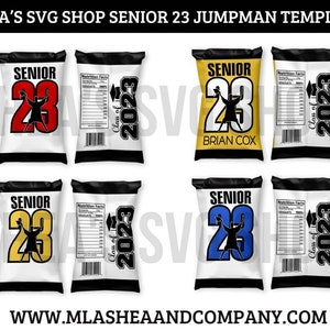 Senior 2023 Jumpman Chip Bag Templates Templates PNG .psd Photoshop ...