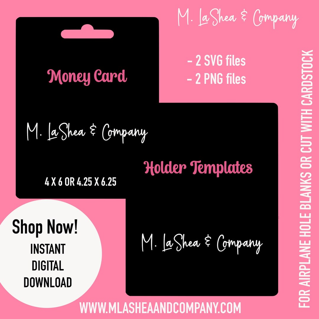 Airplane Money Card Holder Png/svg - Etsy