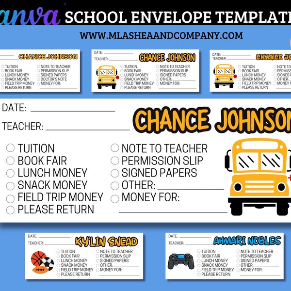 School Envelopes - Etsy