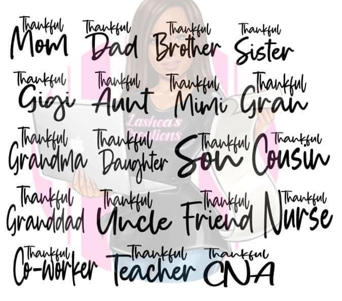 Thankful Titles Svg Bundle Svg Digital Cut Files Cricut - Etsy