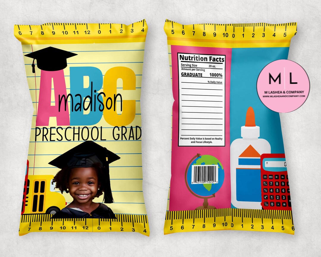 Kinder Grad Chip Bag Template Bundle Templates PNG Kindergarten ...