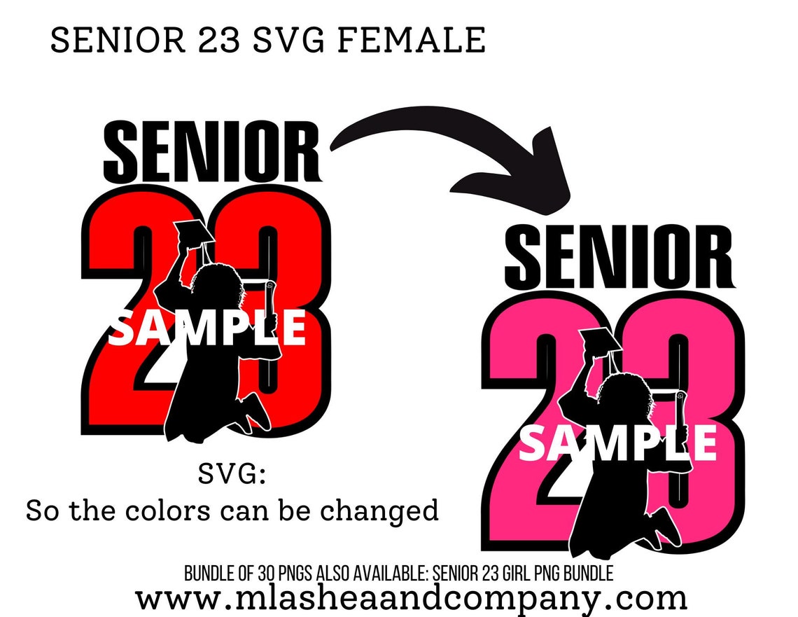 Senior 23 SVG female Instant Download Digital Design - Etsy