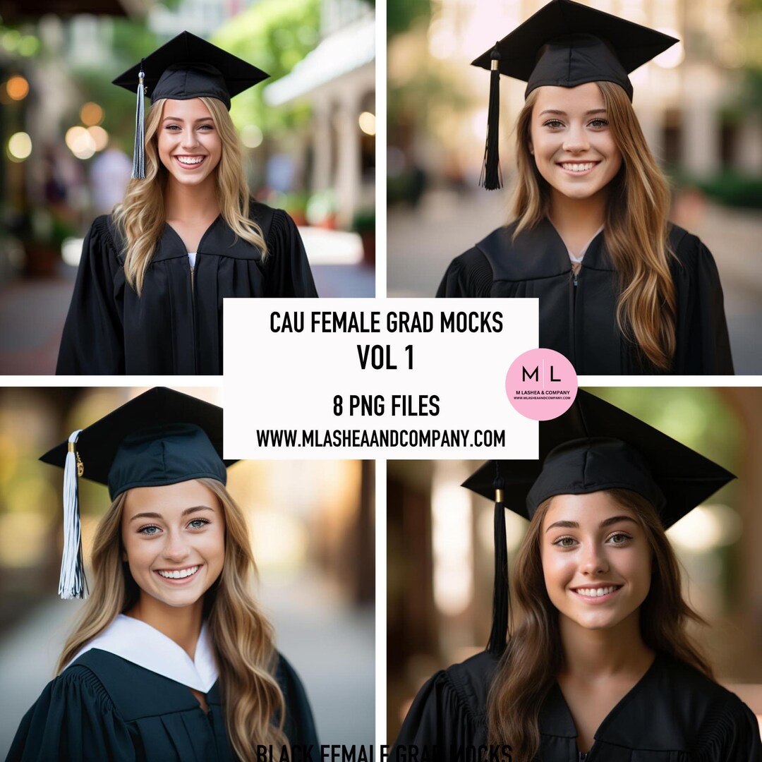 Grad Models graphics PNG Files Digital Files Graduate Mock-ups Cap ...