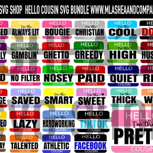 Hello Cousin SVG Bundle, Cousins, Digital Design, Cousins T-shirts ...