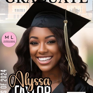 Grad Templates Grad Template Canva Editable magazine Covers Canva ...