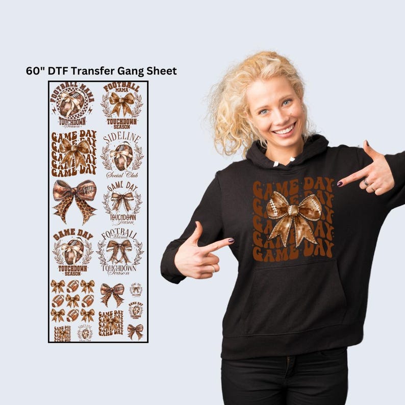 Fall Football 60 Ready to Ship DTF Gang Sheet - Etsy