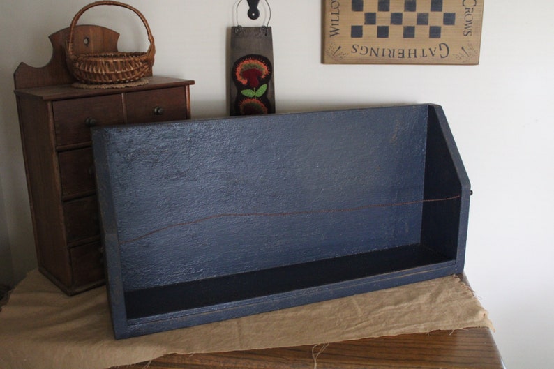 Navy Blue Counter Shelf With Wire/ Items on Shelf Not Included ...