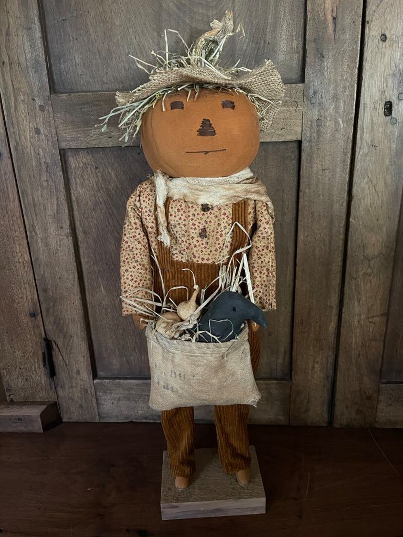 Buster the Pumpkin Man/ Display Only Not a Toy/ Handmade by S. Stinson ...