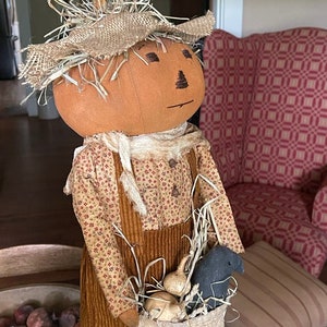 Buster the Pumpkin Man/ Display Only Not a Toy/ Handmade by S. Stinson ...