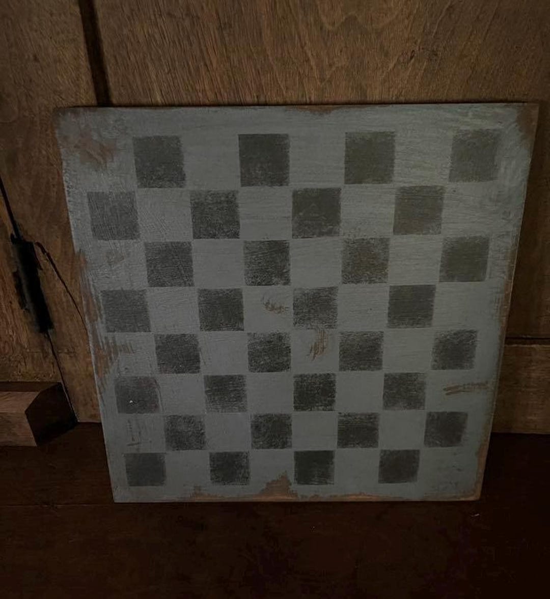 Square Gameboard/ Blue and Black/ Display Only Not a Toy/ Handmade by S ...