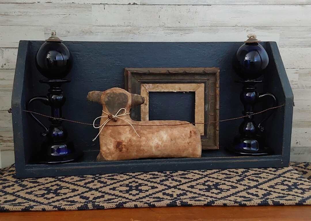 Navy Blue Counter Shelf With Wire/ Items on Shelf Not Included ...