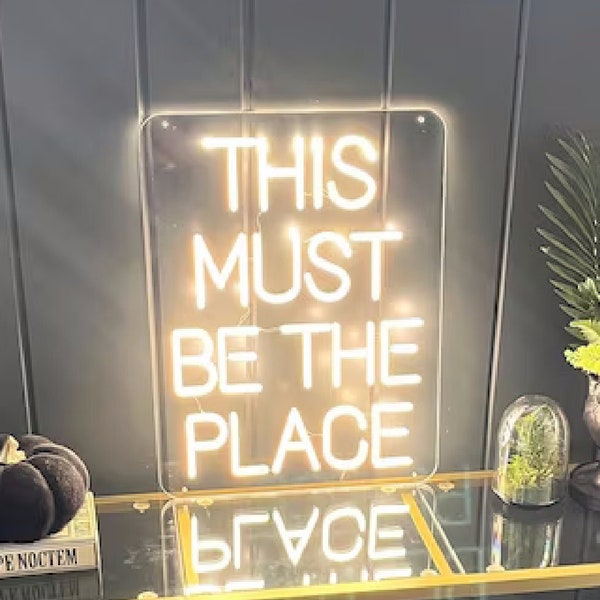 Neon Sign This Must Be the Place - Etsy