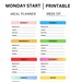 Colorful Meal Planner Printable, Weekly Food Diary, Food Journal, Meal ...