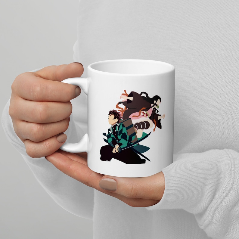 Tanjiro and Nezuko Mug, Demon Slayer Sibling Duo Coffee Cup, Anime ...