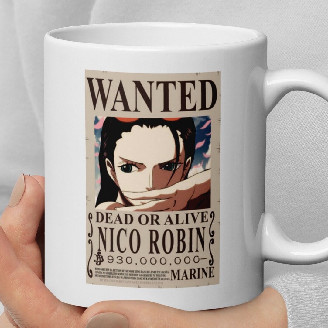 Nico Robin Wanted Mug, One Piece Archaeologist Coffee Cup, Devil Child ...