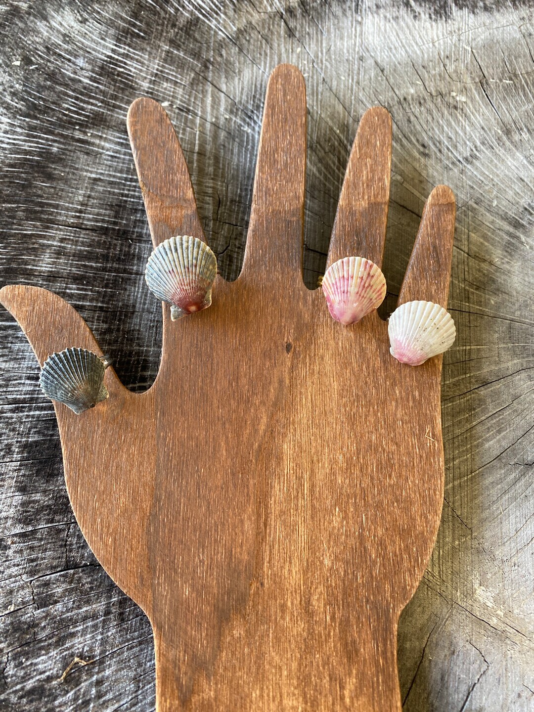 Adjustable Scallop Shell Ring, Shell Ring, Adjustable Ring, Beach Gifts ...