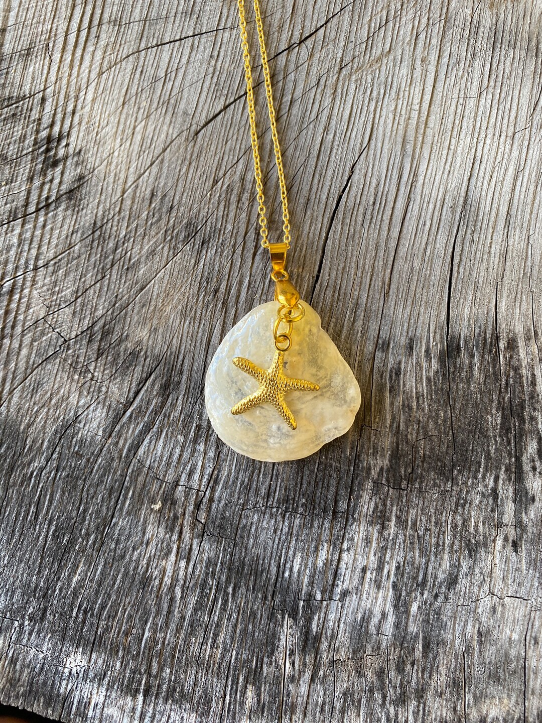 Starfish Jingle Shell Necklace, Starfish Necklace, Shell Necklace ...