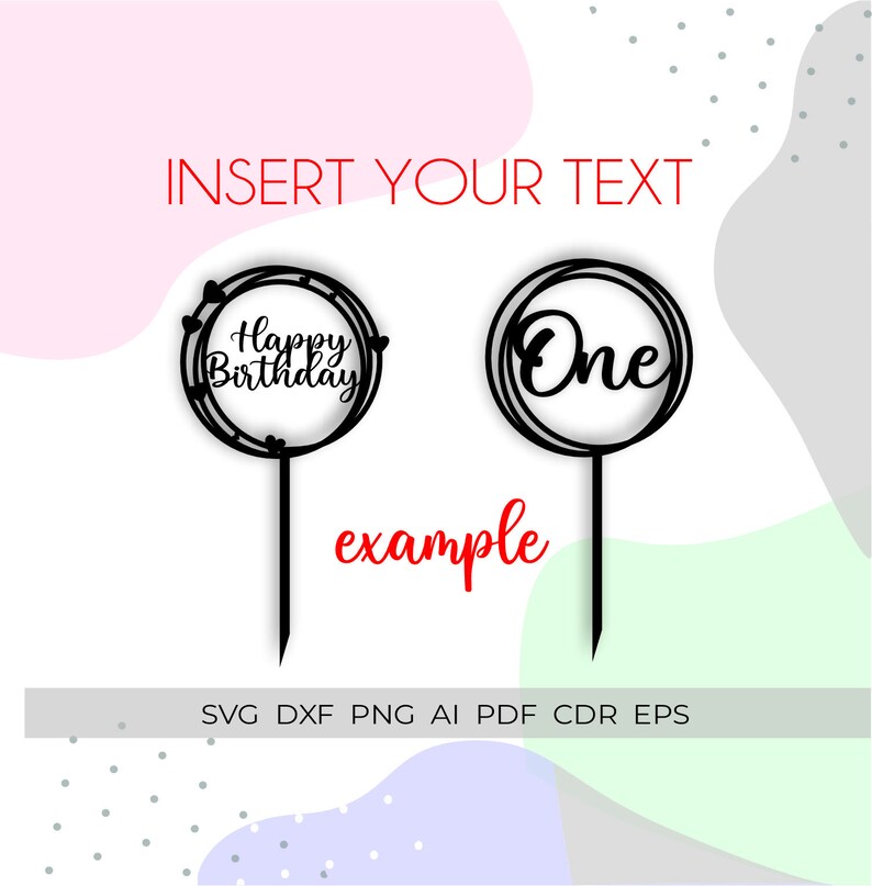Cake Topper Frame Svg, Wedding Cake Topper Svg, Circle Frame Svg , Cake ...