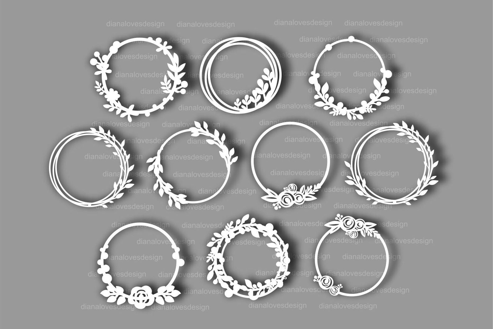 Circle Frame Svg Cake Topper Svg Files for Cricut Wedding - Etsy