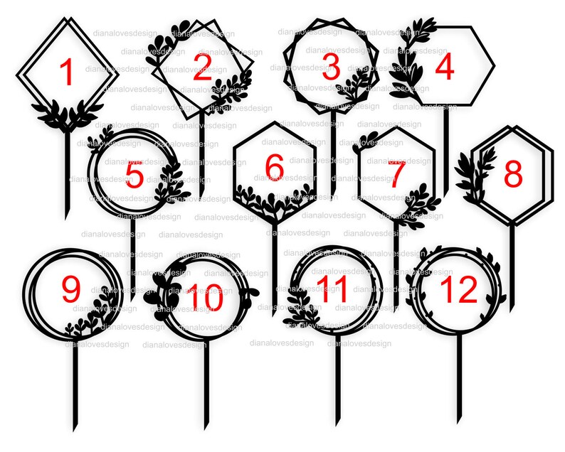 Cake Toppers Svg for Birthday Party Wedding Cake Topper Svg - Etsy