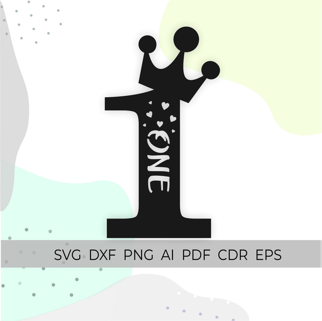 One Cake Topper Svg, 1st Birthday Svg for Cricut, First Birthday ...